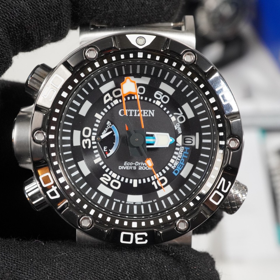 Citizen Eco-drive Promaster Aqualand 200M Depth Meter 50mm BN2029-01E ...