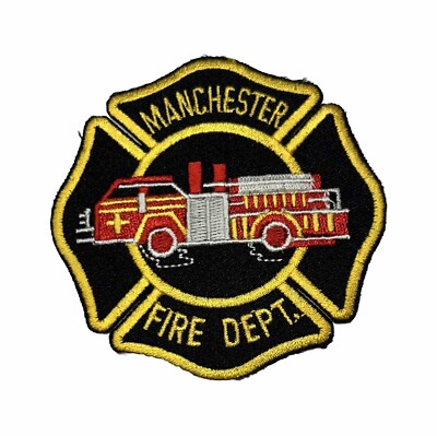 VINTAGE TENNESSEE TN MANCHESTER FIRE DEPT PATCH COFFEE COUNTY RED ...
