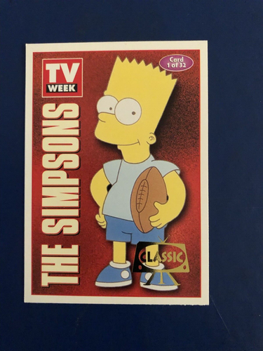 TV Week Gold Card The Simpsons Card 1 1995-6 Series | eBay Australia