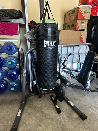 Everlast 100 lbs PowerCore Heavy Bag + Century Steel Heavy Bag Stand w ...