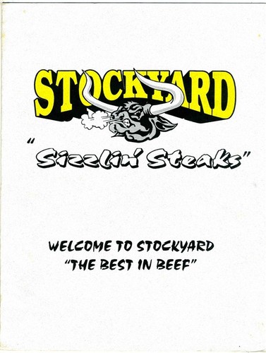 Stockyard Restaurant Sizzlin Steaks Menu The Best in Beef 1990's | eBay