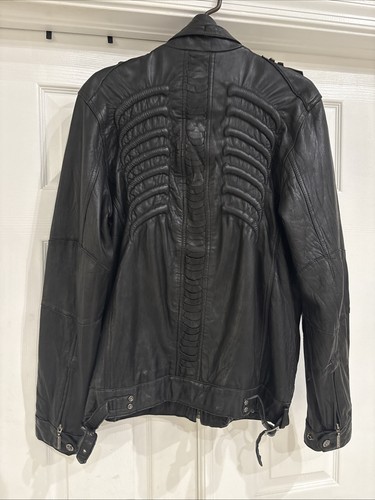 RARE Affliction Limited Edition Black premium SizeM Soft Leather Jacket ...