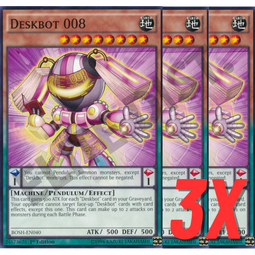 Yugioh Deskbot 008 (BOSH-EN040) (NEAR MINT) (3X) | eBay