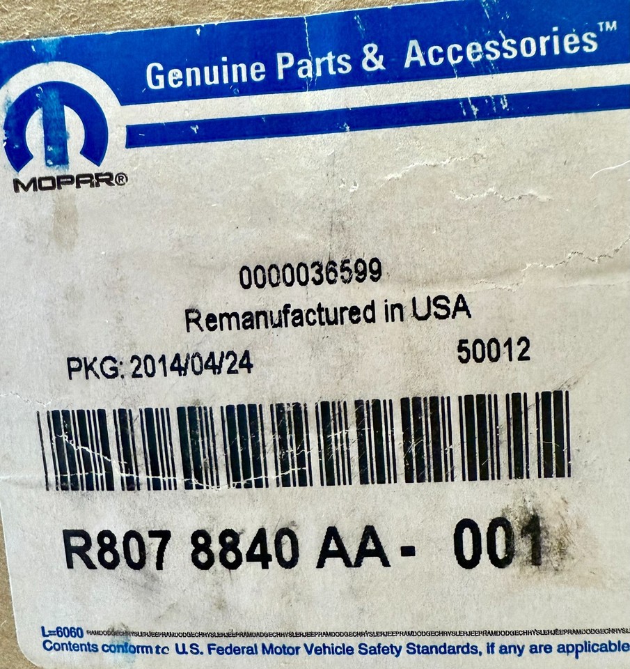 Genuine Mopar Torque Converter Kit R8078840AB | eBay