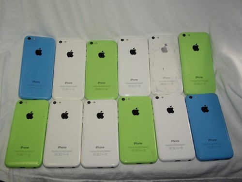 Lot of (12) Apple iPhone 5c phones for parts only, model A1532 & A1456 ...