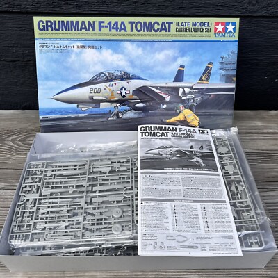 Tamiya 61122 1/48 Scale Grumman F-14A Tomcat Late Model Carrier Launch ...