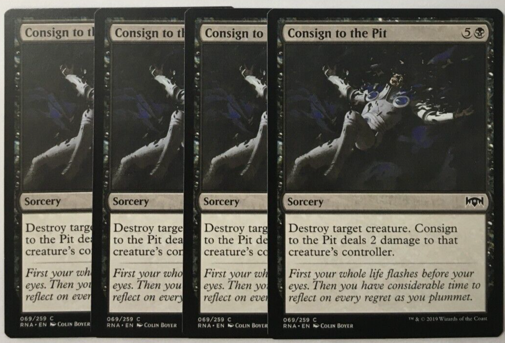 MTG 4X CONSIGN TO THE PIT 069/259 RAVNICA ALLEGIANCE COMMON NEAR MINT ...