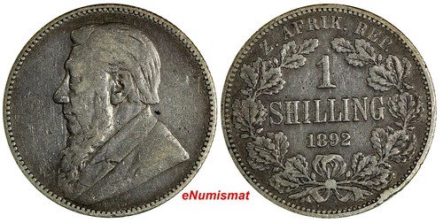South Africa Silver Johannes Paulus Kruger 1892 Shilling Mintage ...