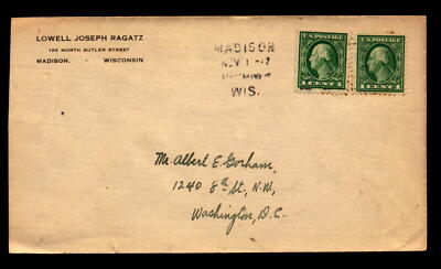 US 1917 Famous Philatelist Ragatz Corner Card Cover - L5294 | eBay