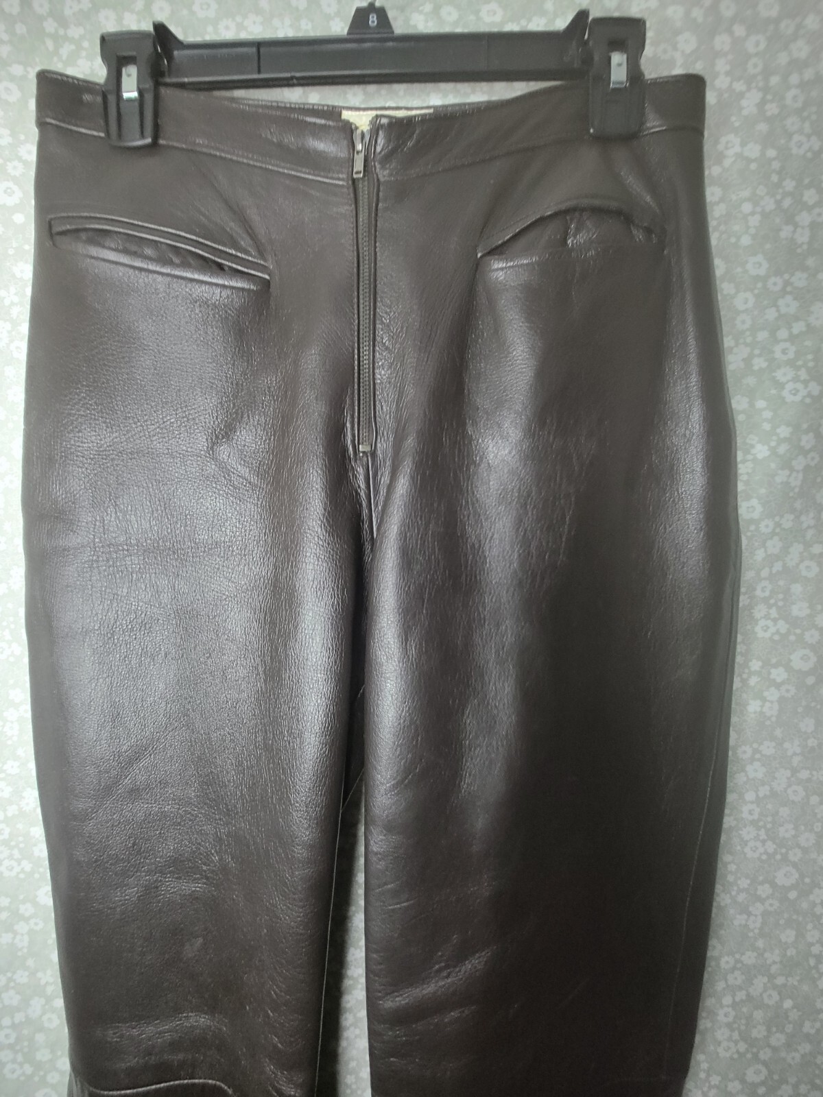 Women's Cache 100% Genuine Leather Pants Vintage Raw… - Gem