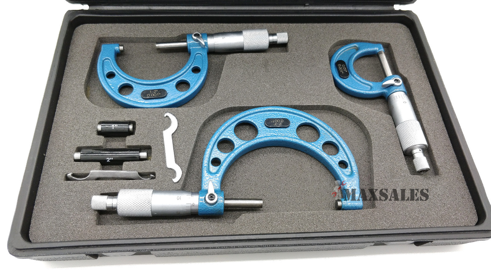 3 Pc MICROMETERS Set 0-3 inch Outside Micrometers set Increments 0.001 ...