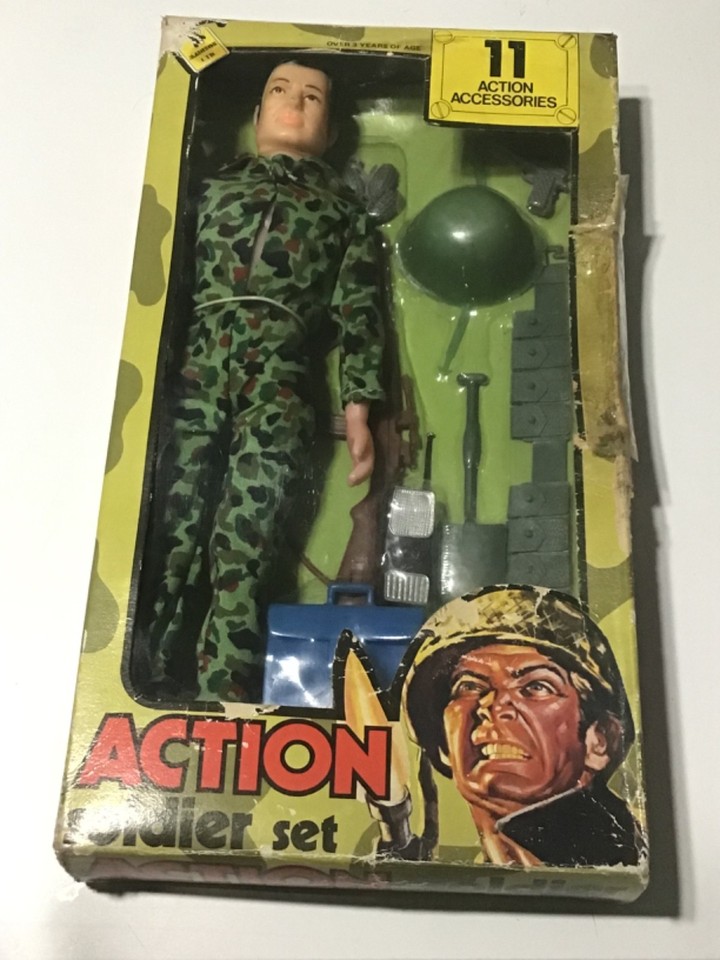 1960'S ACTION SOLDIER SET GI JOE CAMO LOOKALIKE W ACCESSORIES & BOX ...