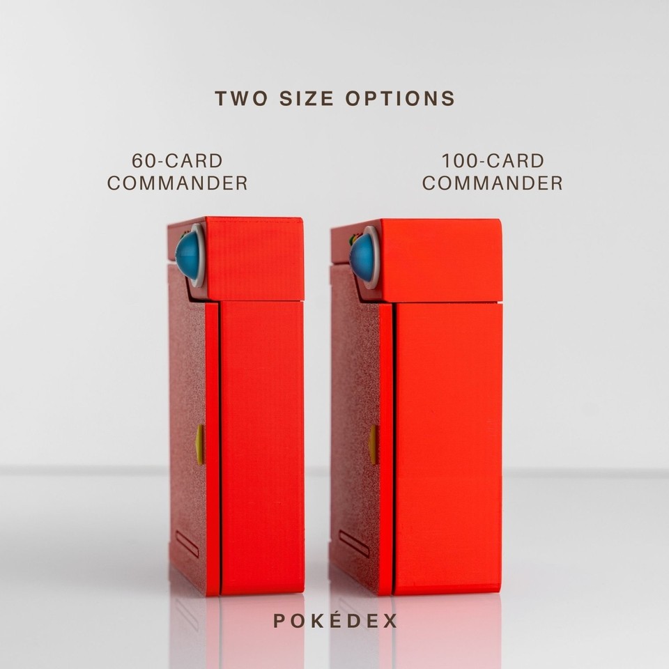 Pokédex Style Deck Box: Display Window for Commander & TCG Cards | eBay