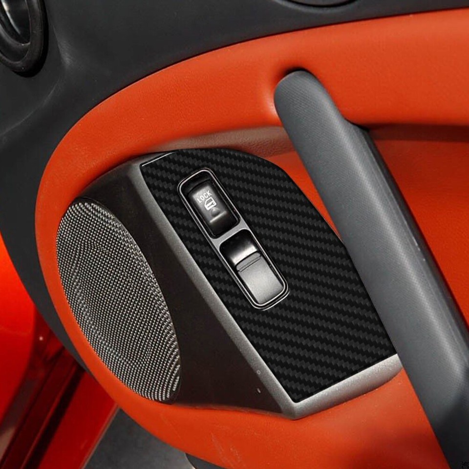 2X Carbon Fiber Front Window Lift Frame Trim For Mitsubishi Eclipse ...