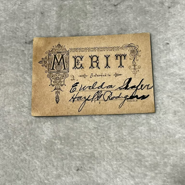 Merit Award Card Two Cats Kittens Vintage Antique E340 | eBay