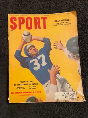 SPORT MAGAZINE JAN 1956 DOAK WALKER LOW GRADE M223 | eBay