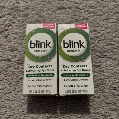 2 Count Blink Lubricating Eye Drops for Contact Lenses - 0.34 fl oz ...