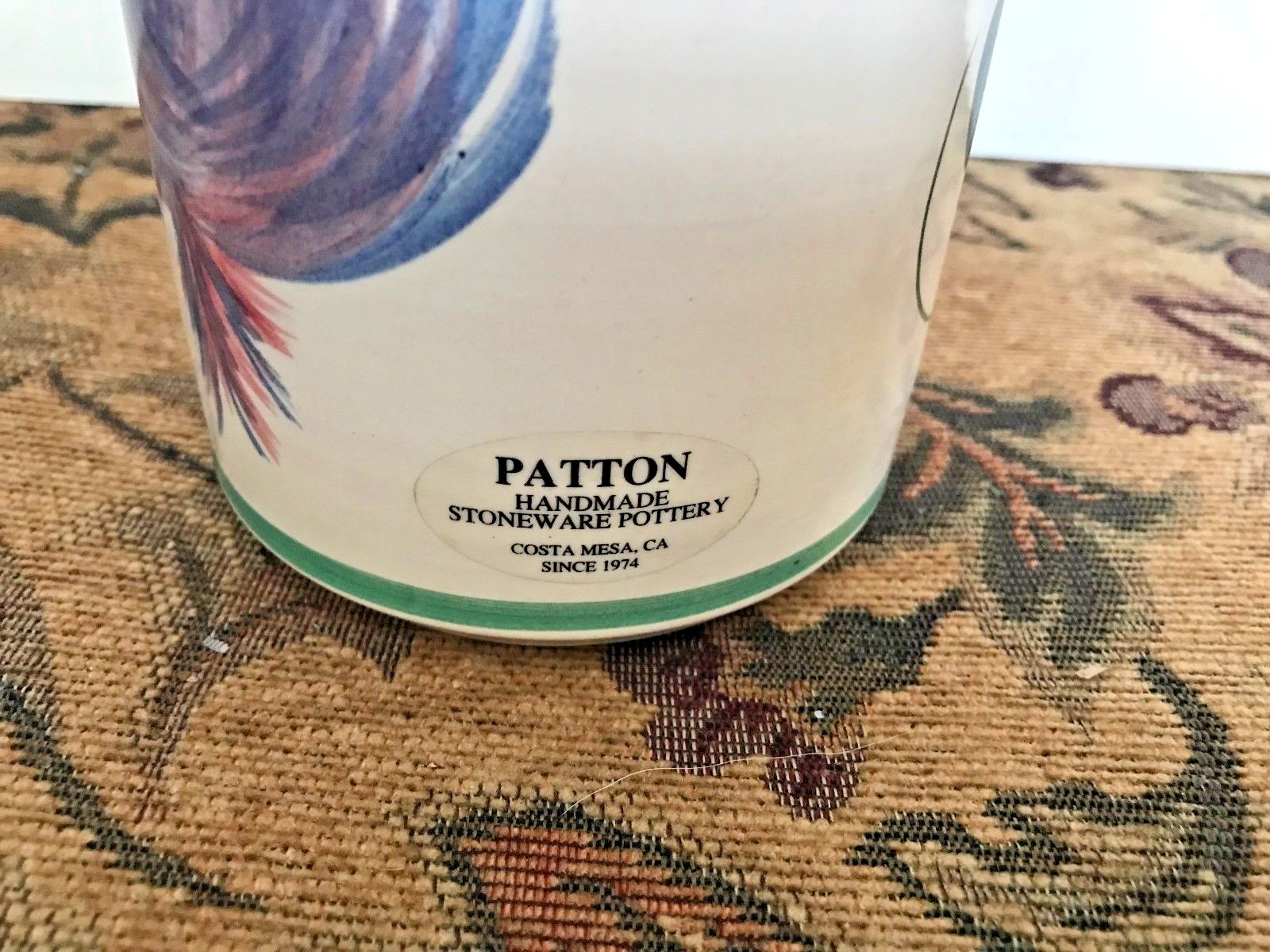 Patton Handmade Stoneware Pottery Costa Mesa, CA Vase/Utensil Holder | eBay