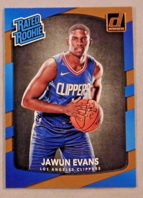 2017-18 Donruss Rated Rookie JAWUN EVANS CLIPPERS Basketball Card | eBay