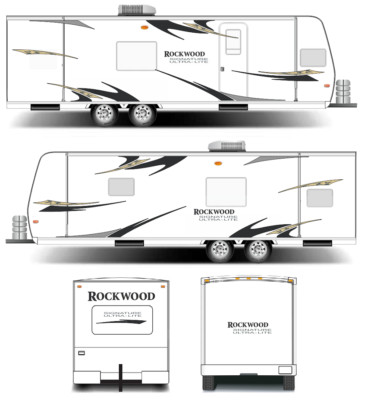 ROCKWOOD SIGNATURE ULTRA LITE 08-09 RV FOREST RIVER DECAL STICKER ...