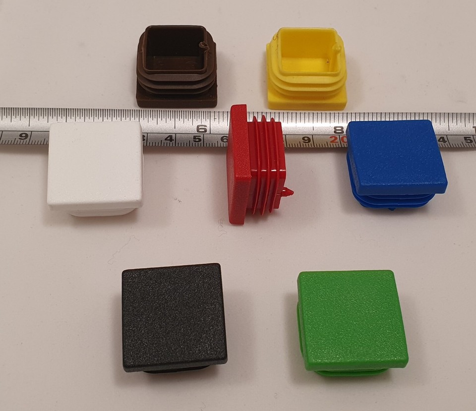 Green Square Plastic End Caps x100 Blanking Plugs Box Section tube ...