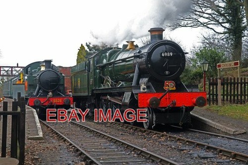PHOTO GWR LOCO 5526 & 5526 TWO LOCOMOTIVES AT SHACKERSTONE STATION TWO ...