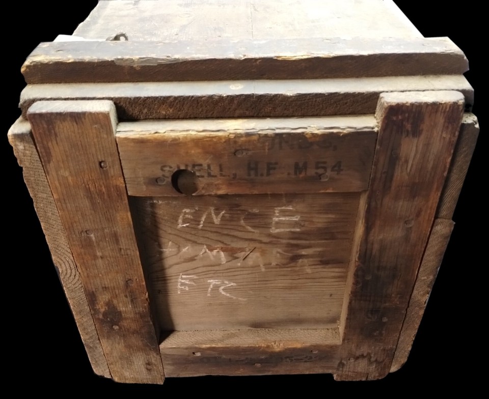 Vintage Military Wooden Ammo Crate for 37mm Auto Gun H.F. M54::EMPTY | eBay