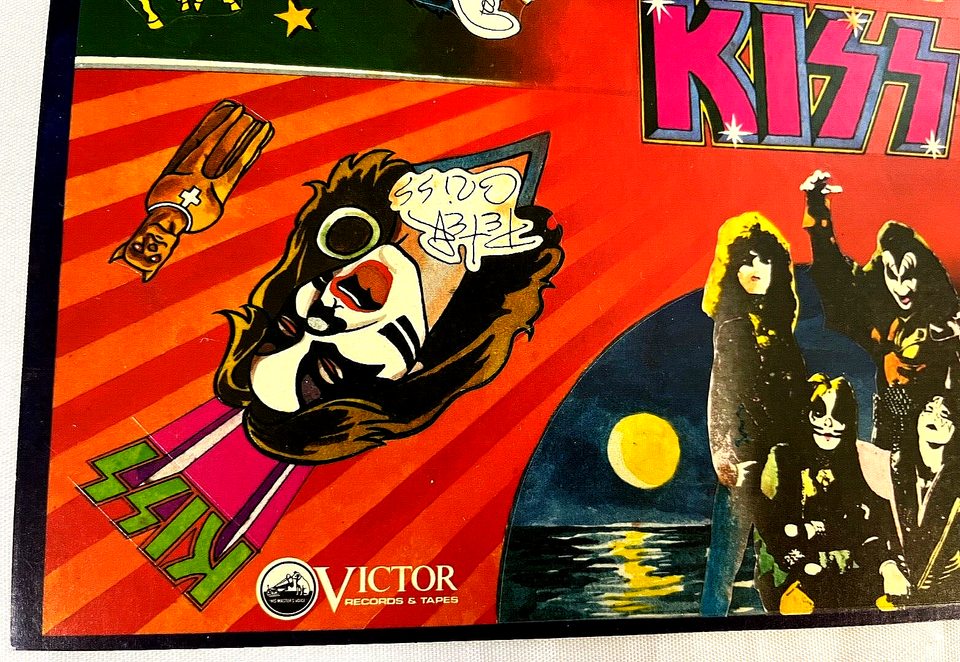 KISS Promo Reservation Sticker THE ORIGINALS 1977 Japan Victor Mega ...