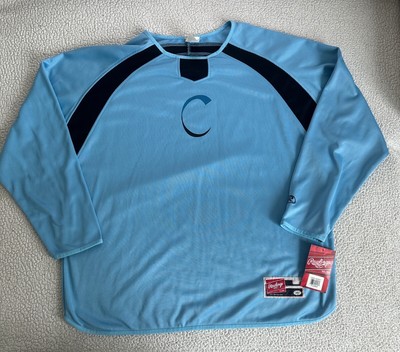 NEW Rawlings Baseball Pullover Jacket Mens XL Blue Line Athletic ...