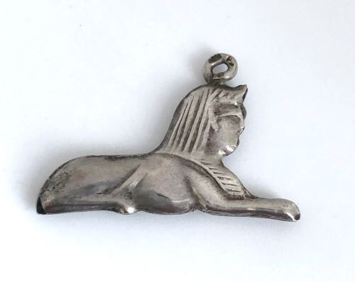 Vintage Sterling Silver Puffy SPHINX Charm | eBay