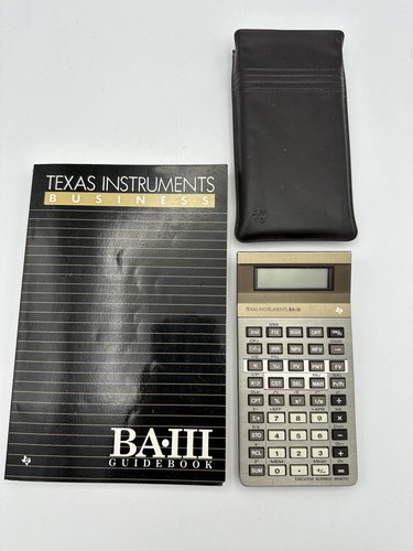 Vintage Texas Instruments BA-III Business Calculator with Cover Manual ...