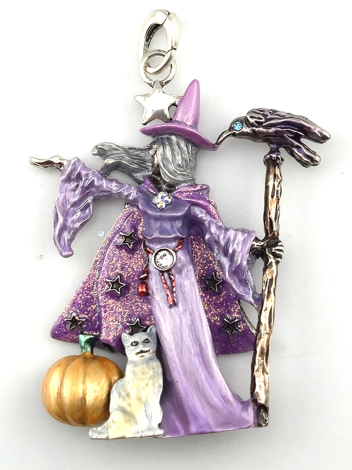 Kirks Folly Spell Enamel Caster Good Witch Charm (Silver Ox) #41 ...