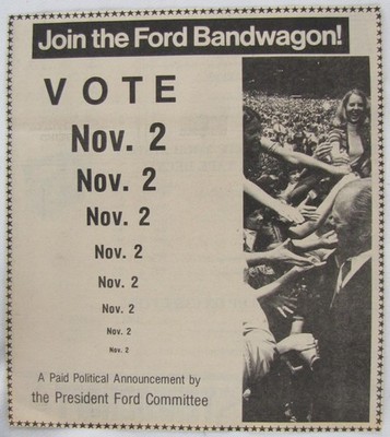 Vintage 1976 President GERALD FORD Election Newspaper Print Ad | eBay