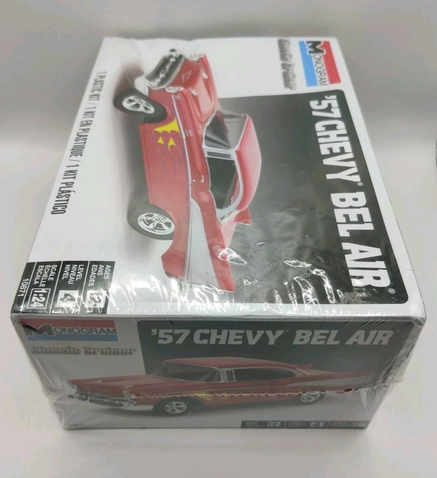 Monogram '57 Chevy Bel Air Classic Cruiser 1:24 Scale Model Car Kit NEW ...