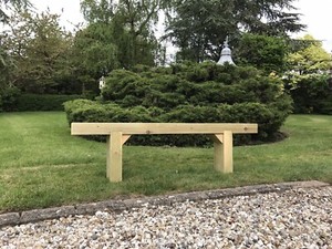 Made to Measure Wooden Railway Sleeper Garden Bench Seat Bespoke | eBay
