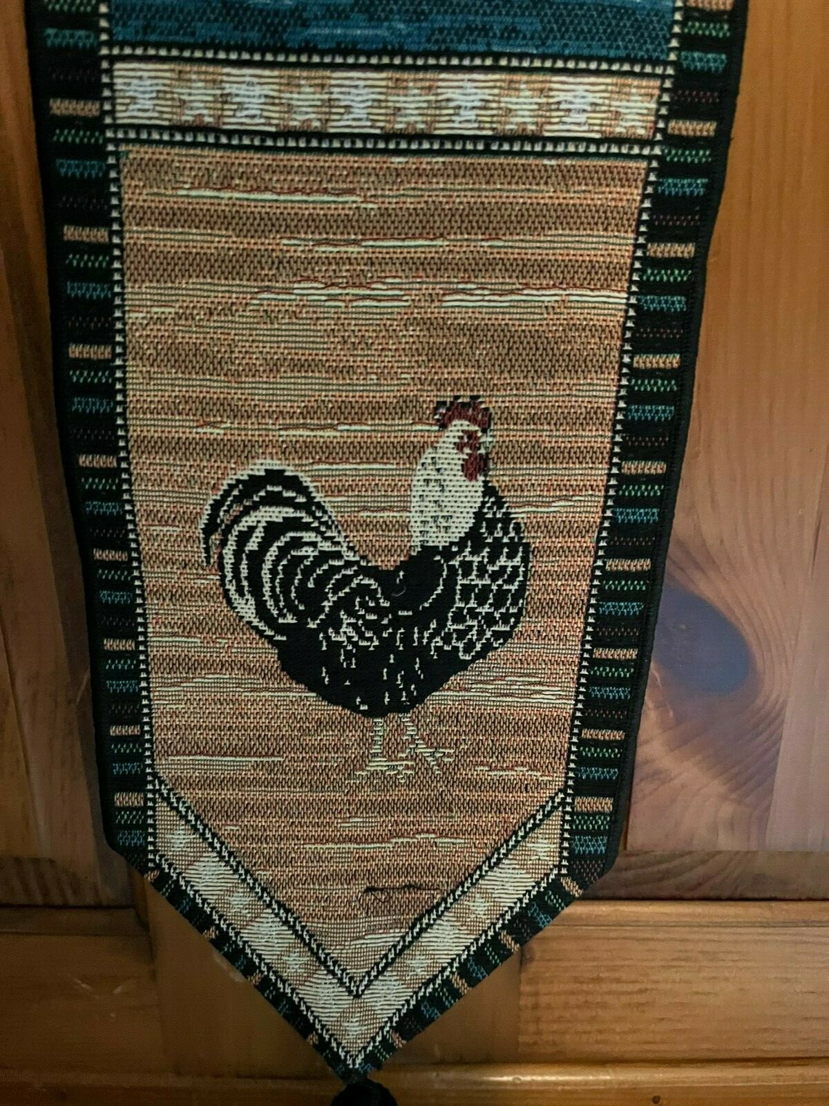 Warren Kimble Rooster Wall Tapestry-4 Roosters-Wood Rod- Large- 42 Inch ...