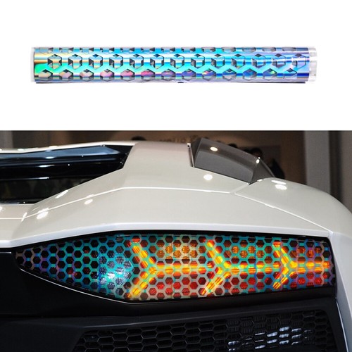 2x Colourful Honeycomb Gaphic Stickers for Car Rear Tail Light Decals ...