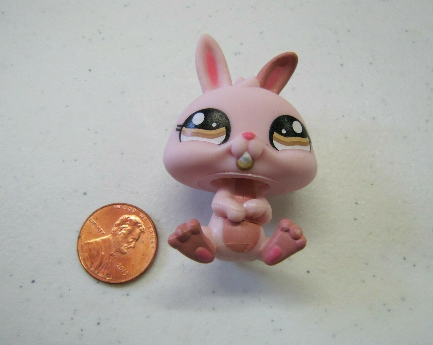 Littlest Pet Shop Lps #1366 Dwarf Bunny Rabbit Pink Short Ears Brown ...