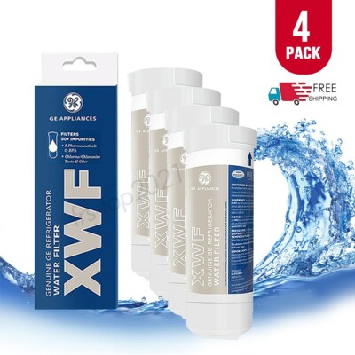 4 Pack GE XWF Replacement XWF Appliances Refrigerator Water Filter New ...
