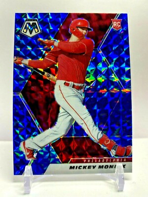 2021 Panini Mosaic Rookie Blue Camo Prizm Mickey Moniak Phillies No.232 ...