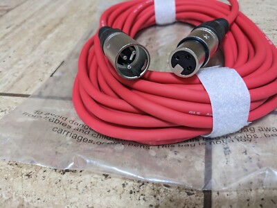 NEW GLS PRO Audio 25ft 25 ft RED Mic Cable XLR Male - XLR Female ...