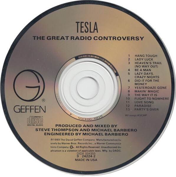 Tesla The Great Radio Controversy CD 1989 Collectible VG Not a Music ...