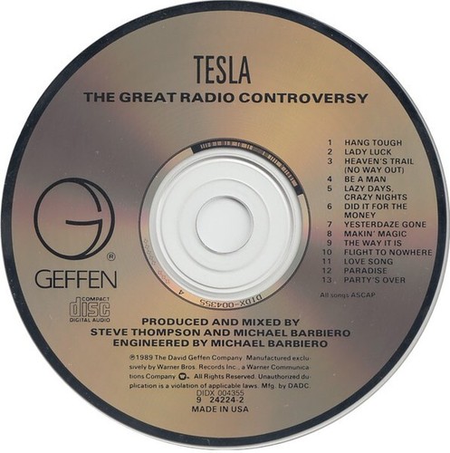 Tesla The Great Radio Controversy CD 1989 Collectible VG Not a Music ...