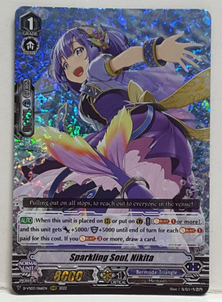 Cardfight Vanguard Sparkling Soul, Nikita D-VS03/066EN RRR Bermuda ...