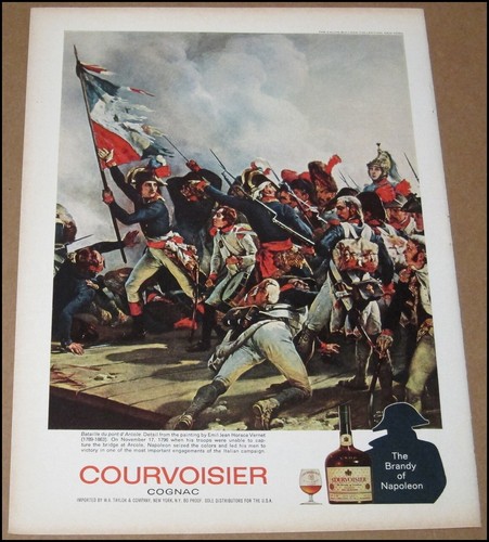 1967 Courvoisier Print Ad Advertisement Napoleon Bonaparte Battle of ...