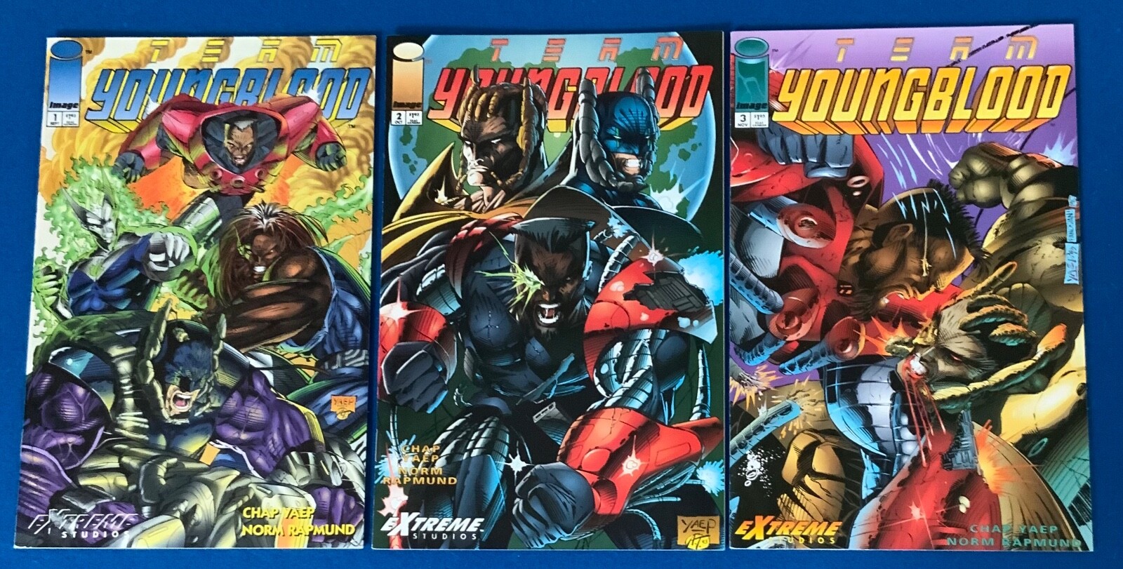 Team Youngblood #1-3 SET NM Image Comics 1993 Rob Liefeld, Chap Yaep | eBay