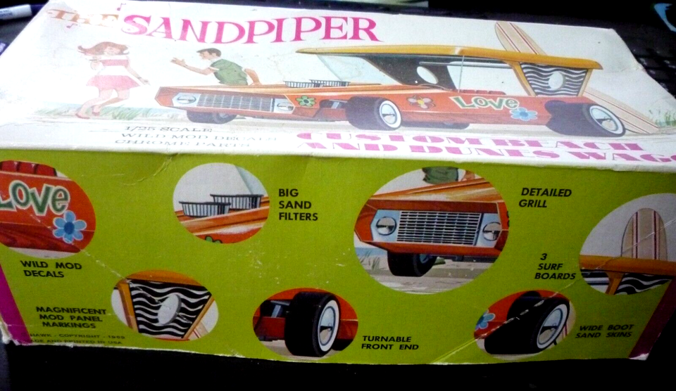 The Sandpiper Custom Beach and Dunes Wagon Hawk Model Kit #151-150 1969 ...