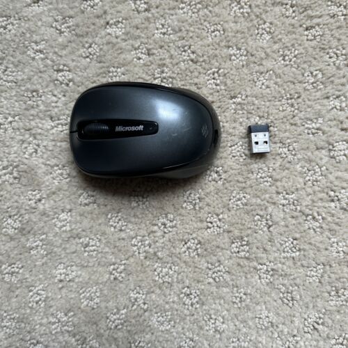 Microsoft Wireless Mobile Mouse 3500 Model 1571 Silver Gray Come w ...