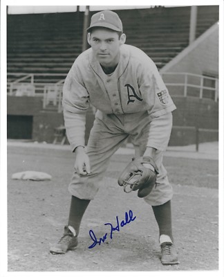 Signed 8x10 IRV HALL Philadelphia A's Autographed photo - COA | eBay