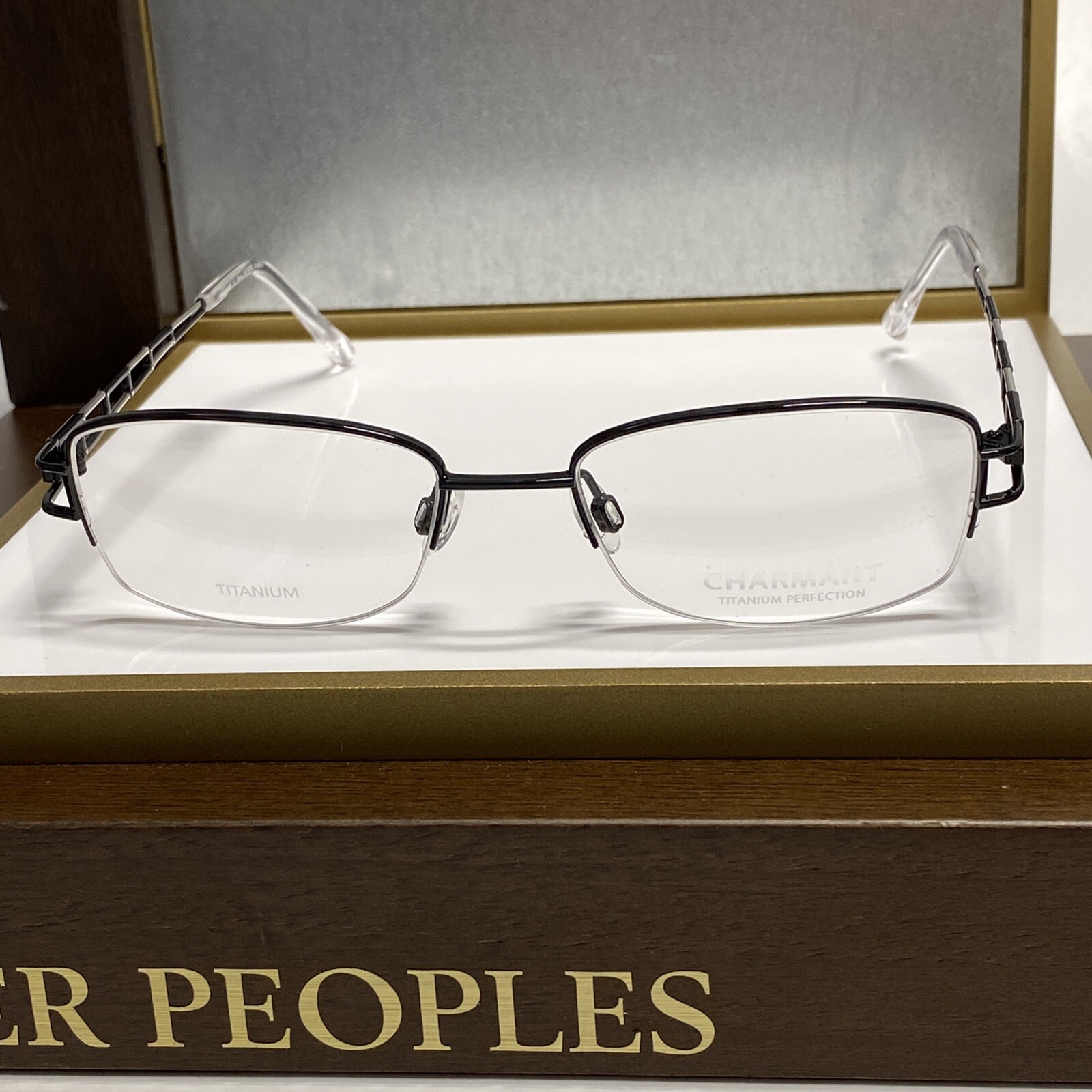 Charmant Women's Eyeglasses TI10818 TI/10818 Titanium Half Rim Optical ...